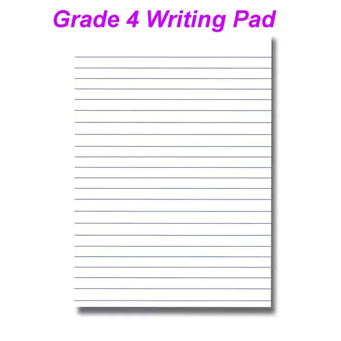 Grade 4 Pad Paper, No Margin, 148x200mm, White, 80Sheets, One Pad ...