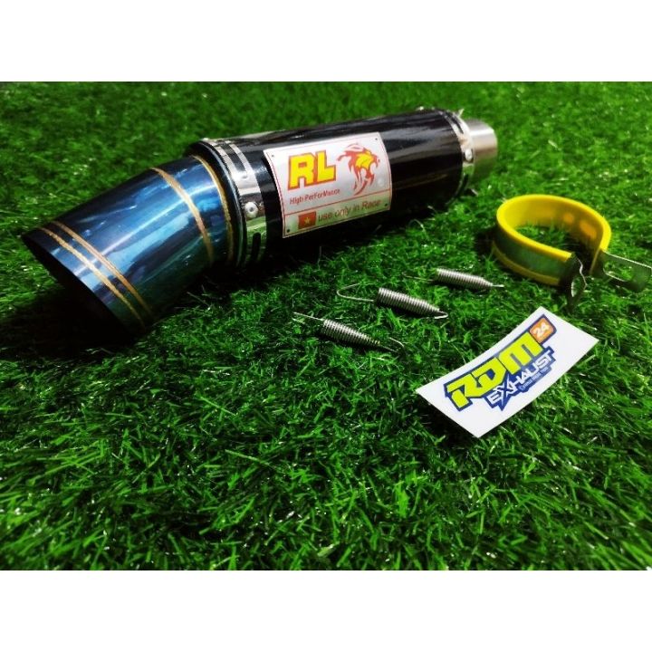 Red Leo Exhaust pipe canister only big elbow open pipe Daeng sai4 GP ...