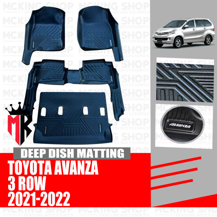 Toyota Avanza 2021-2022 5D Deep Dish Matting 3 Rows Fully Extended ...
