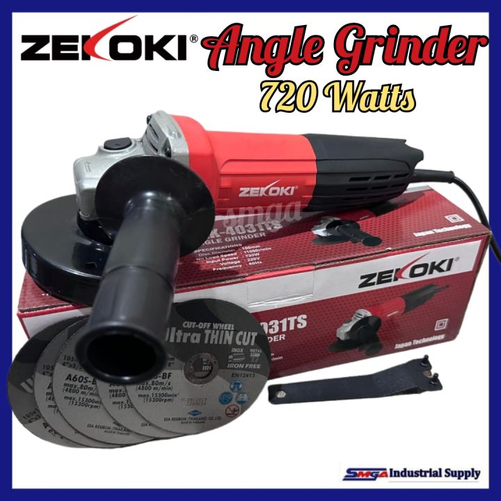 Zekoki Angle Grinder 720W Tuggle switch ZKK-4031TS 100% Original And Heavy duty | Lazada PH
