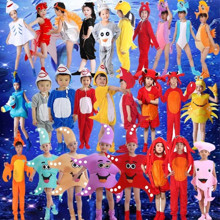 Children's Marine Animal Show Costume Octopus Long, Rainbow Fish ...