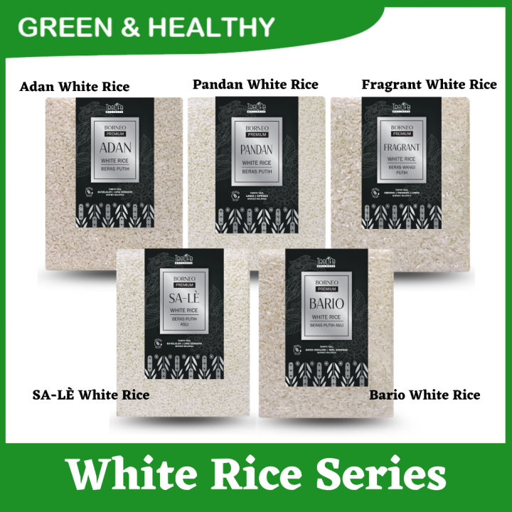 BORNEO Premium White Rice Series (Adan /Pandan /Fragrant /SA-LE /Bario ...