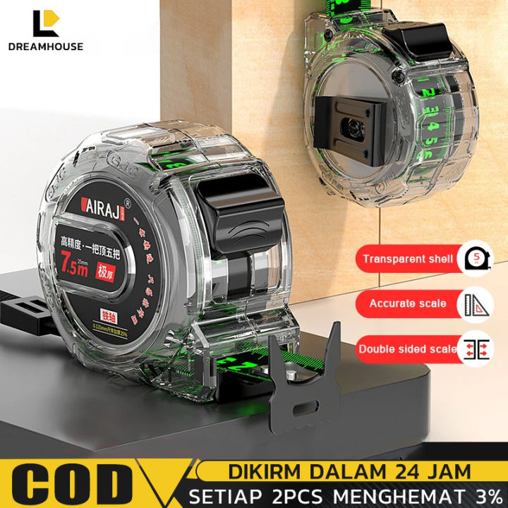 METERAN ROLL LEBAR 25 MM ALAT BANTU UKUR PERTUKANGAN/meteran 10 meter ...