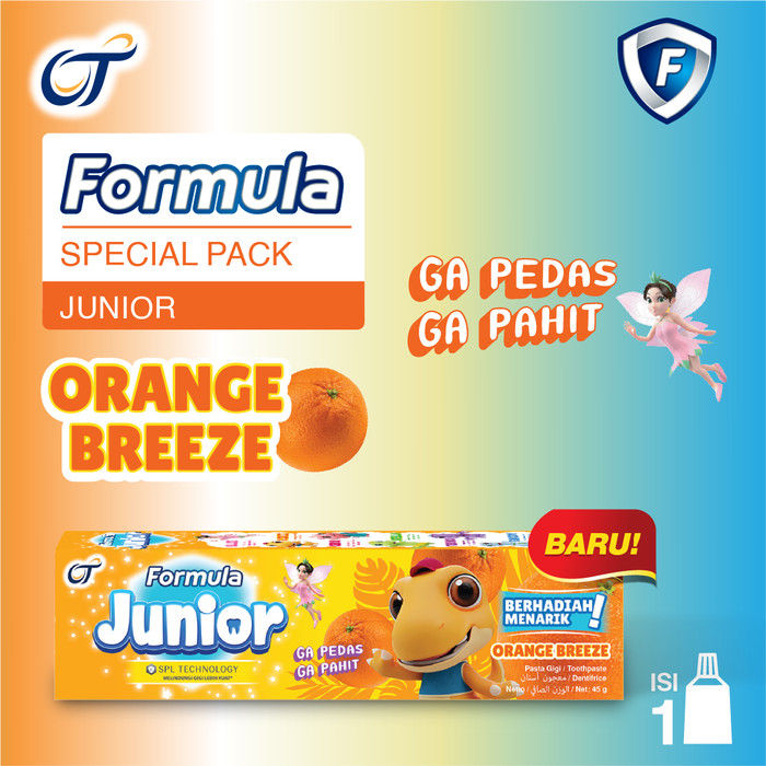Formula Junior Orange Breeze Toothpaste/Pasta Gigi Anak 45 Gram [1 Pcs ...