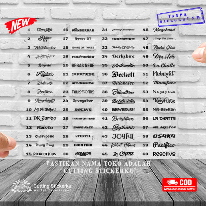 Lucu Imut Custom Nama Cutting Sticker Variasi Motor Mobil Matic 3D ...
