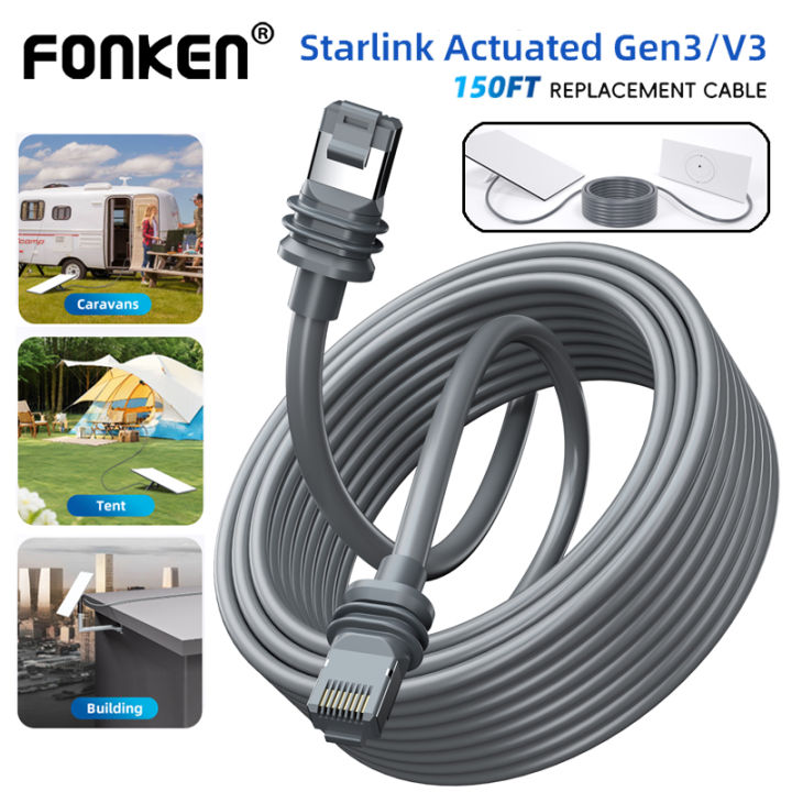 FONKEN Standard Actuated Starlink Gen 3 Cable 150FT/46M for Standard V3 ...