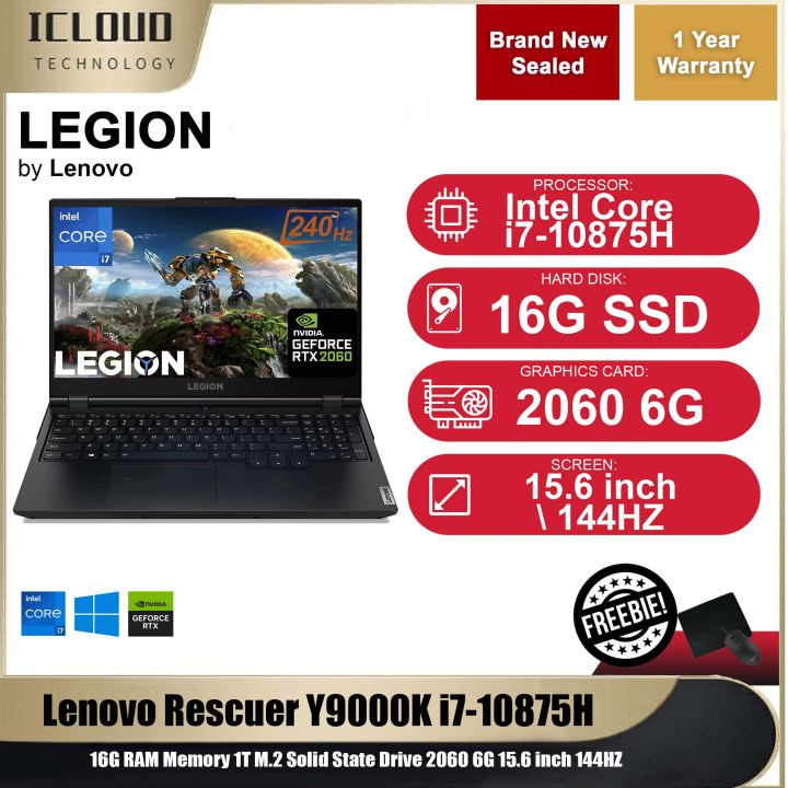 Lenovo Gaming Laptop Legion Rescuer Y9000K i7-10875H 16G RAM Memory 1T M.2 Solid State Drive ...