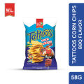 WL FOODS Tattoos Corn Chips BBQ 58g x 10's | Lazada PH