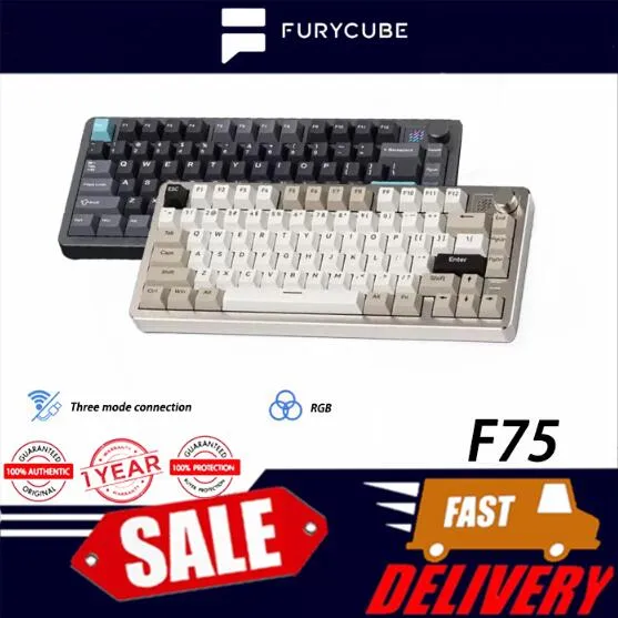 FURYCUBE F75 Wireless Three Mode Gasket Structure RGB Ultra Long ...