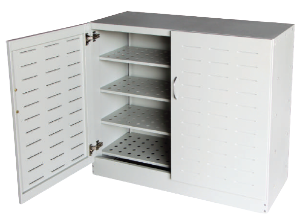 Steel Shoe Rack with Steel Swinging Door & Cupboard Lock c/w 4 Fixed ...