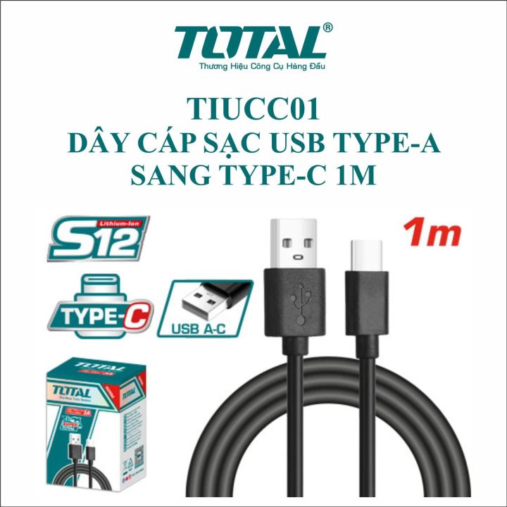 Đầu Sạc 5V/2AH & Dây Cáp Sạc Dài 1M USB Type-A Sang Type-C Total / Type ...