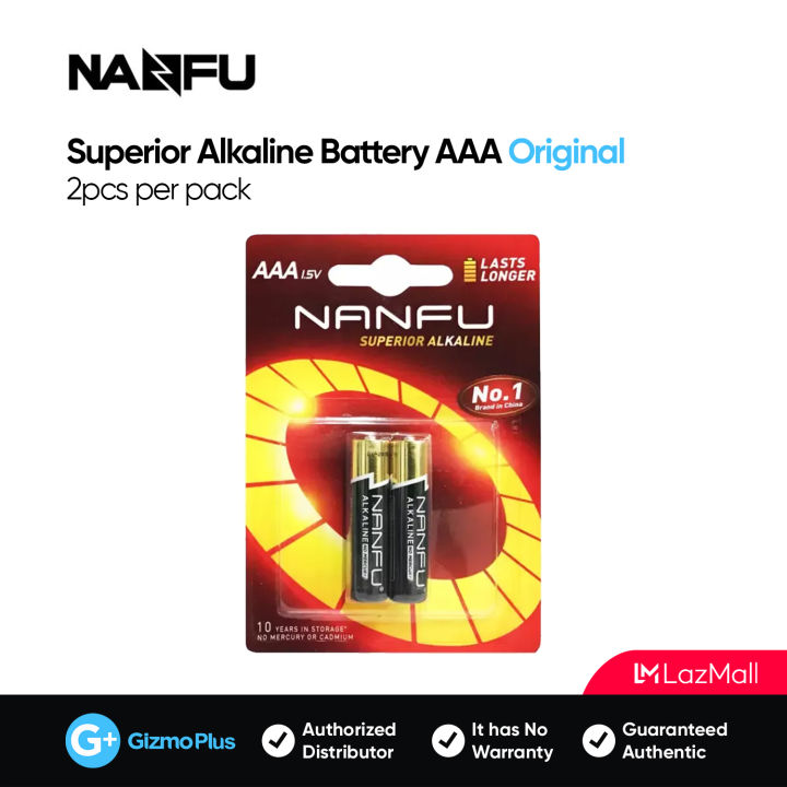 Nanfu Superior Alkaline Battery AAA 2pcs per pack | Lazada PH