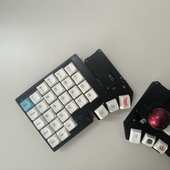 Wireless Bluetooth CSK CCK-BALL Split Keyboard Trackball Dual-mode ZMK ...