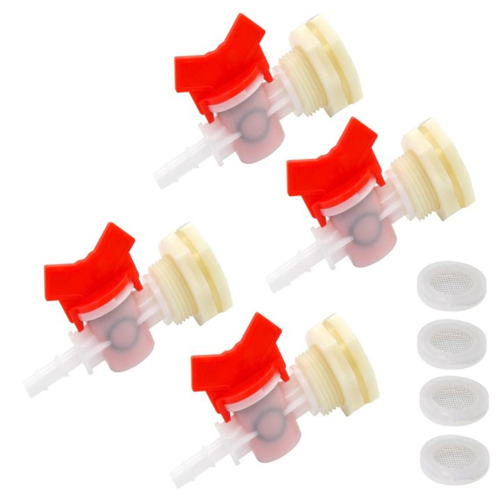 Unnicoco Barb Ball Valve Bucket Connector Kit Bulkhead Fitting Rabbit ...