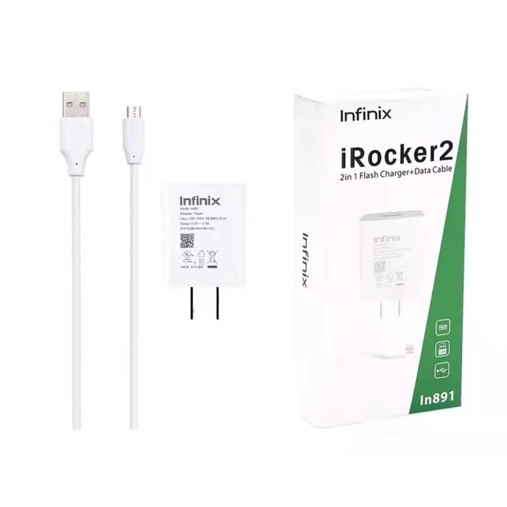 INFINIX 100% Fast Charging Travel Charger Micro USB CABLE type-c cable ...