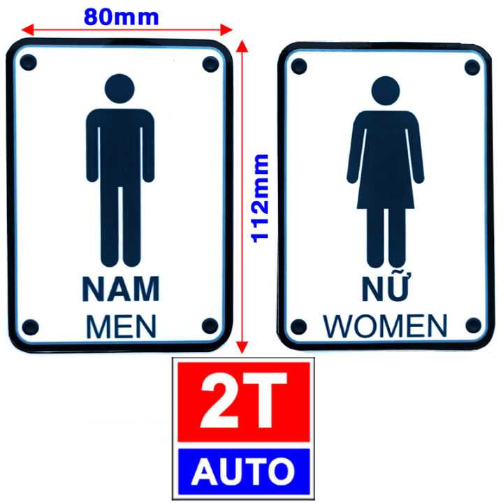 Logo Tấm Dán Sticker Nhà Vệ Sinh Nam Nữ Wc Restroom Biển Chỉ Dẫn Khu Vệ Sinh Lazadavn