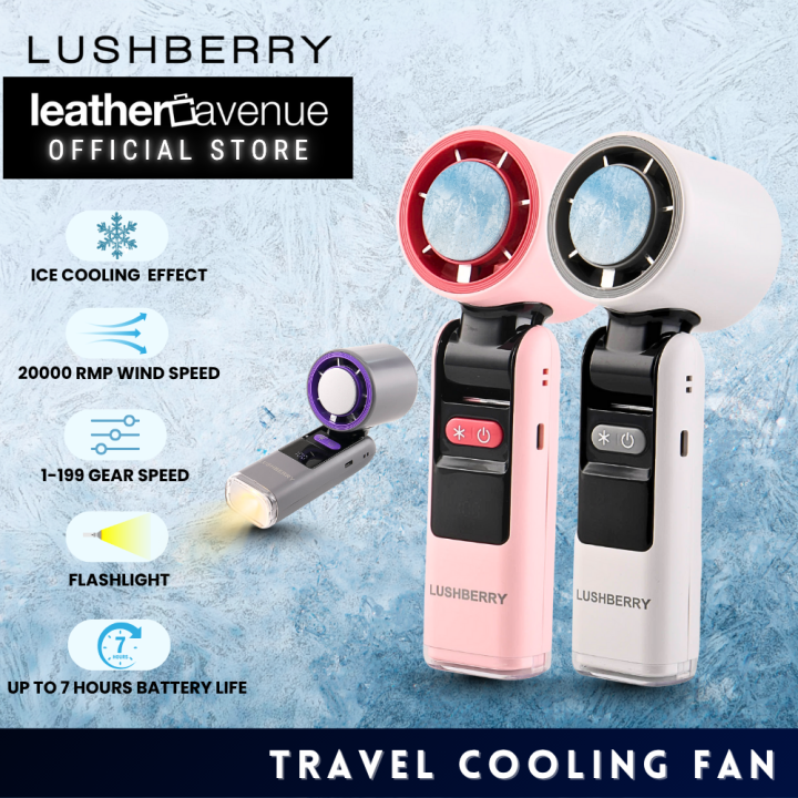 Lushberry Portable Handheld Fan Mini Ice TRAVEL COOLING FAN Powerful ...
