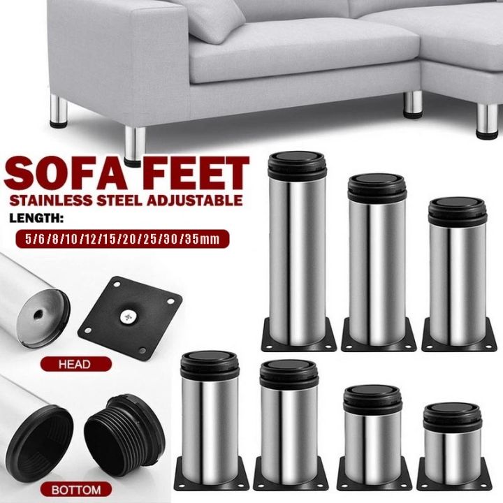 5-35cm adjustable stainless steel furniture Feet， Black Replacement ...