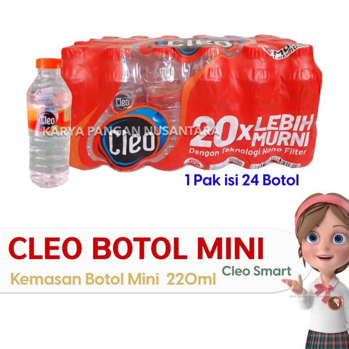 CLEO BOTOL MINI 220ML AIR MINERAL CLEO BOTOL KECIL CLEO SMART PAX 24PC | Lazada Indonesia