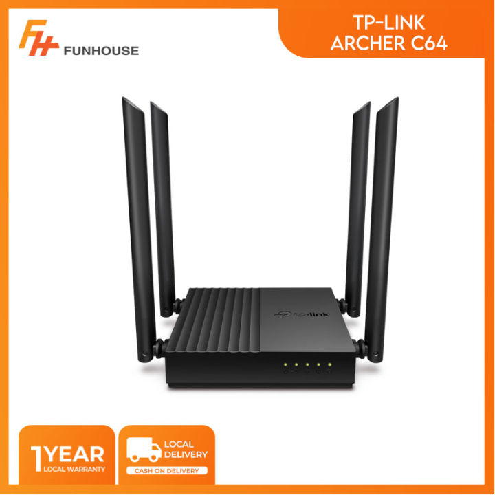 Tp-Link Archer C64 AC1200 Wi-Fi Router, Dual Band, Full Gigabit ...