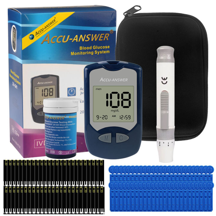 Blood Glucose Monitoring Kit with 100 Blood Sugar Test Strips, 50 ...
