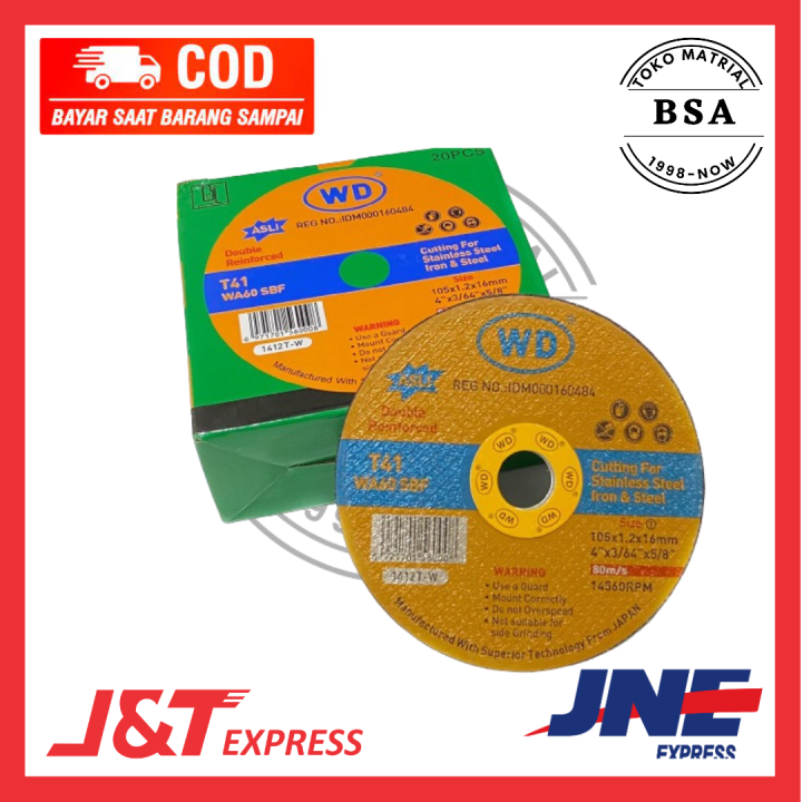 Batu Gurinda Potong WD 4" Inch / Cutting Wheel 4 In x 1,2 mm | Lazada ...