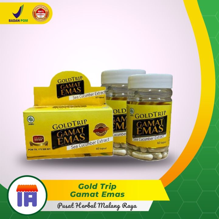 KAPSUL GAMAT EMAS GOLD TRIP Asli Original izin resmi BPOM Jelly Gamat ...