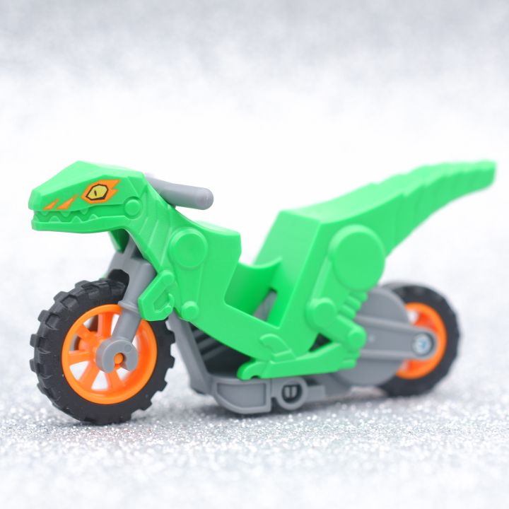 𝘗𝘓𝘖𝘠𝘉𝘙𝘐𝘊𝘒 - Green Velociraptor Bike VEHICLE - LEGO® Minifigures ...