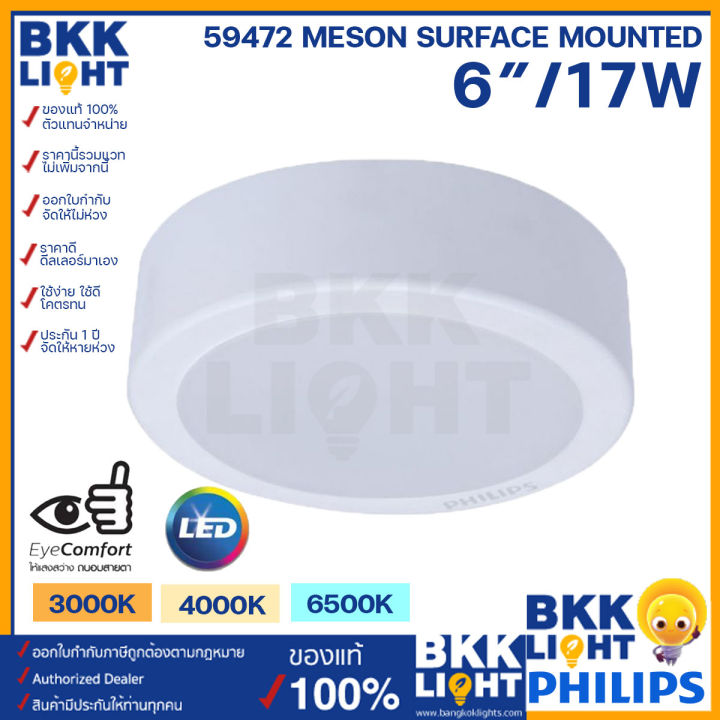 Philips LED Meson ดาวน์ไลท์ 17W 150 59472 ขนาด 6 นิ้ว (6") Surface ...