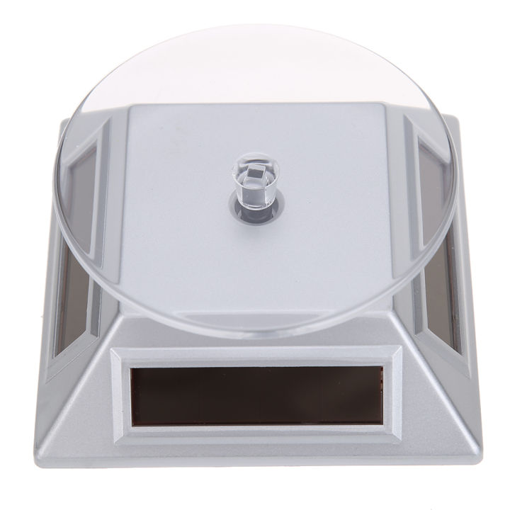 Solar Showcase 360 Turntable Rotating Jewelry Watch Ring Display Stand ...
