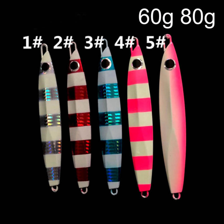 ANH 40g 10cm 60g 11cm 80g 12cm Vertical Jig Slow Jig Fast Jig Speed Jigging Lures | Lazada