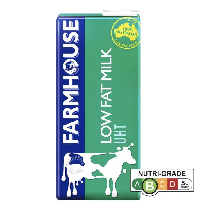 Farmhouse UHT Low Fat Milk 1Ltr x 12 Packets (Bundle of 2) (BBD: OCT ...
