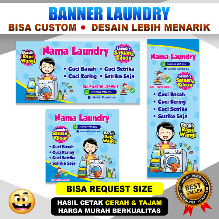 CETAK BANNER LAUNDRY LUCU / SPANDUK LONDRY LAUNDRY / BANNER SPANDUK ...