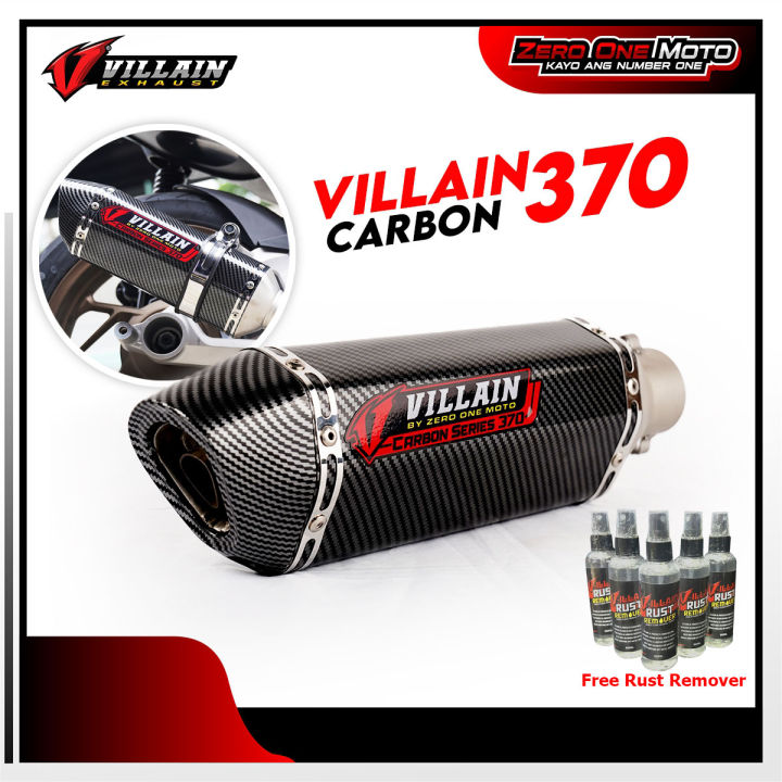 Villain Carbon 370 Fullsystem Elbow & Muffler for PCX 150 W/Free ...