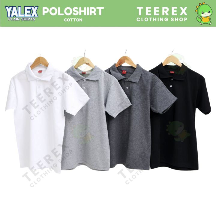 YALEX COTTON POLO Plain for Men and Women SHADES OF BLACK AND WHITE ...