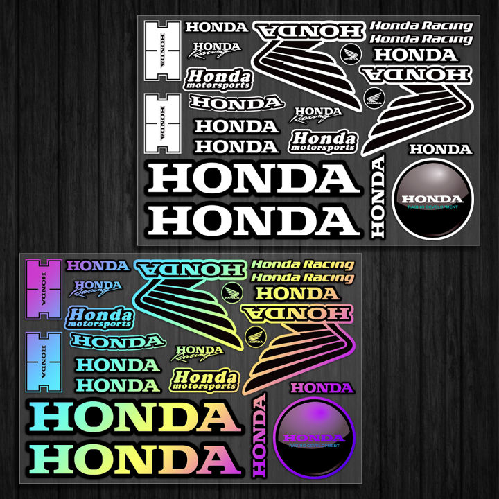 Honda Motorcycle Laser Sticker Helmet Fairing Side Strip Decals ...