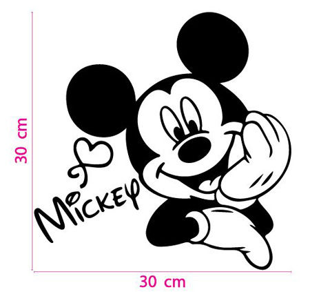 สติกเกอร์ ตัด ไดคัท Mickey Mouse หนู มิคกี้เมาส์ วัสดุเป็น PVC กันน้ำ ...