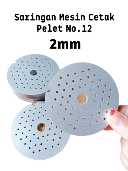 Saringan PVC 2mm Mesin Cetak Pakan No.12 Filter Gilingan Daging No.12 ...