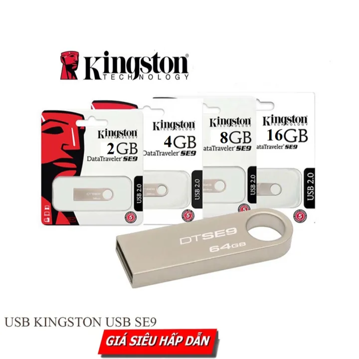 USB Kingston SE9 Nhôm Mini 2GB/ 4GB/ 8GB/ 16GB/ 32GB/ 64GB. LKP | Lazada.vn
