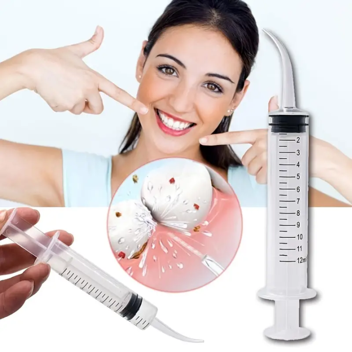ENFRESH.TA-1069 Disposable Dental Irrigation Syringe With Curved Tip ...