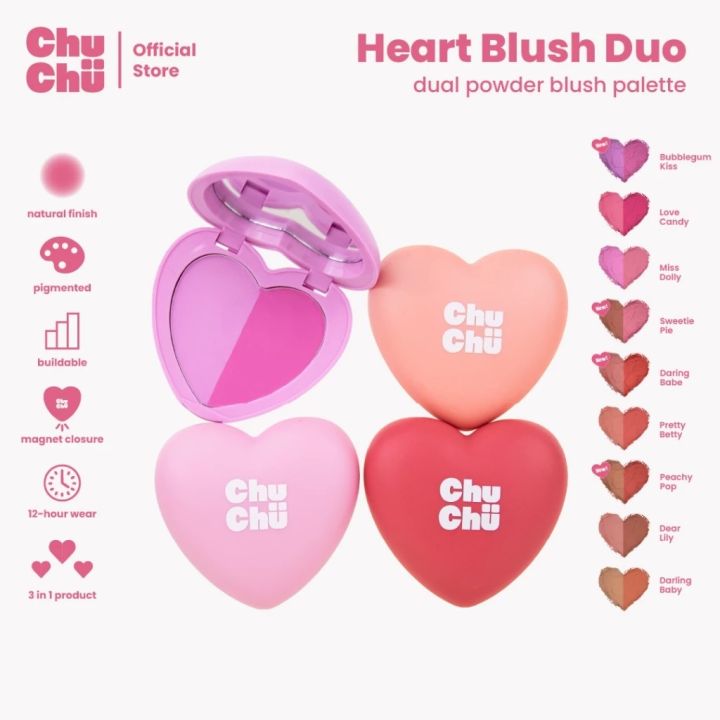 Chu Chu Beauty Heart Blush Duo | Lazada PH