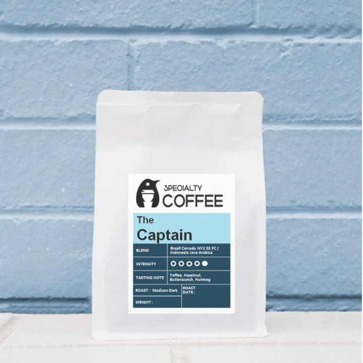 [ PENGUIN COFFEE] The Captain . Espresso Coffee Blend 100 % Arabica ...