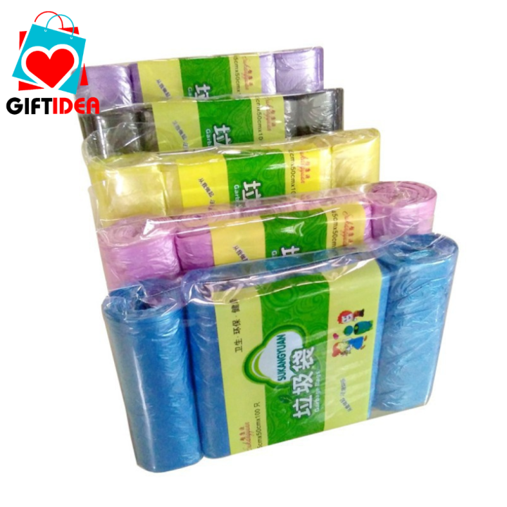 5 Rolls Disposable Garbage Bags Eco-Friendly Trash Bag for Home Waste ...