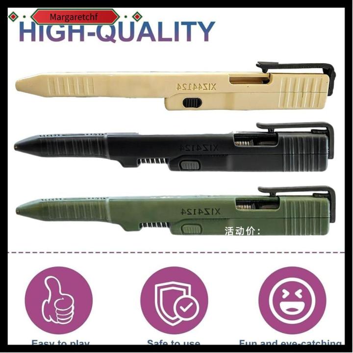MARGARETCHF Novelty Slide Action Pen Ergonomic 3D Printing Fidget ...