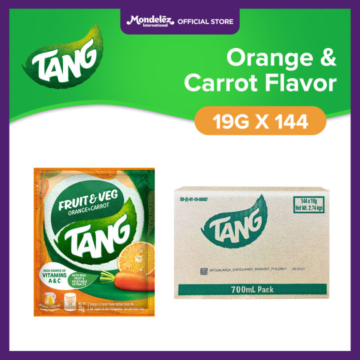 Tang Instant Drink Mix - Fruit and Vegetable Orange and Carrot Flavor ...