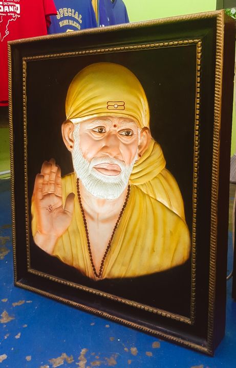 Shirdi Sai Baba 3D Frame Eyes Moving | Lazada
