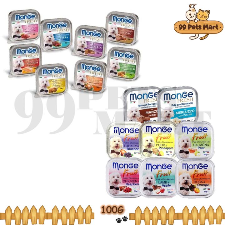 Monge Fresh / Fruit Dog Can Food 100g | Lazada