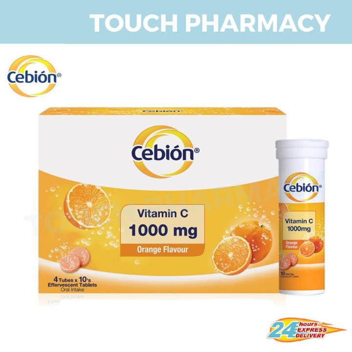 CEBION Orange Burst Vitamin C 1000mg Effervescent Tablets - Antioxidant Immunity Booster 10's ...