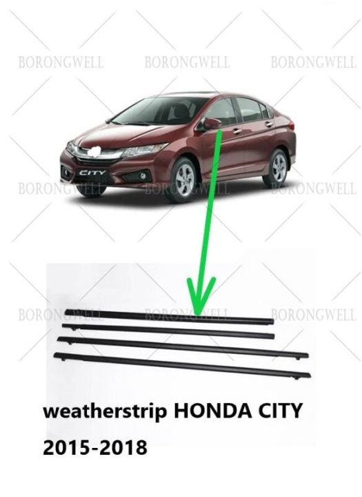 (4pcs) for HONDA city 2014 2015 2016 2017 2018 Car Outside Window ...