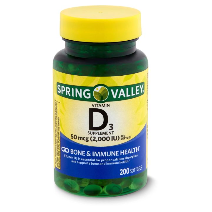 Spring Valley Vitamin D3 50mcg (2,000 IU) 200 Softgels | Lazada PH